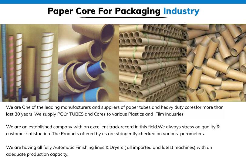 Paper Core for Packaging Industry – Nirlok Trading and Automation